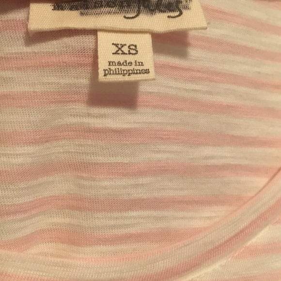 Maison Jules | Tops | New Soft Pink Striped Jules Heart Beet Tee | Poshmark
